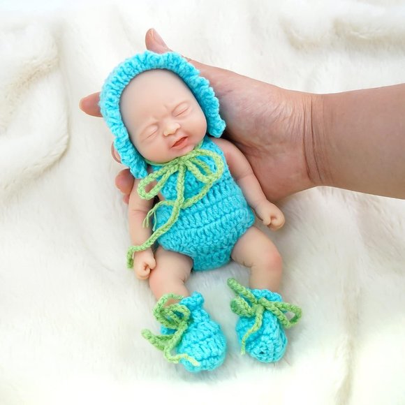 Toys | 7 Girl Blue Mini Reborn Doll Kit Eva Micro Preemie Full Body ...